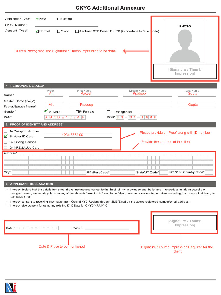 CKYC Form Annexuree Sample | PDF | Identity Document | Applications Of Cryptography