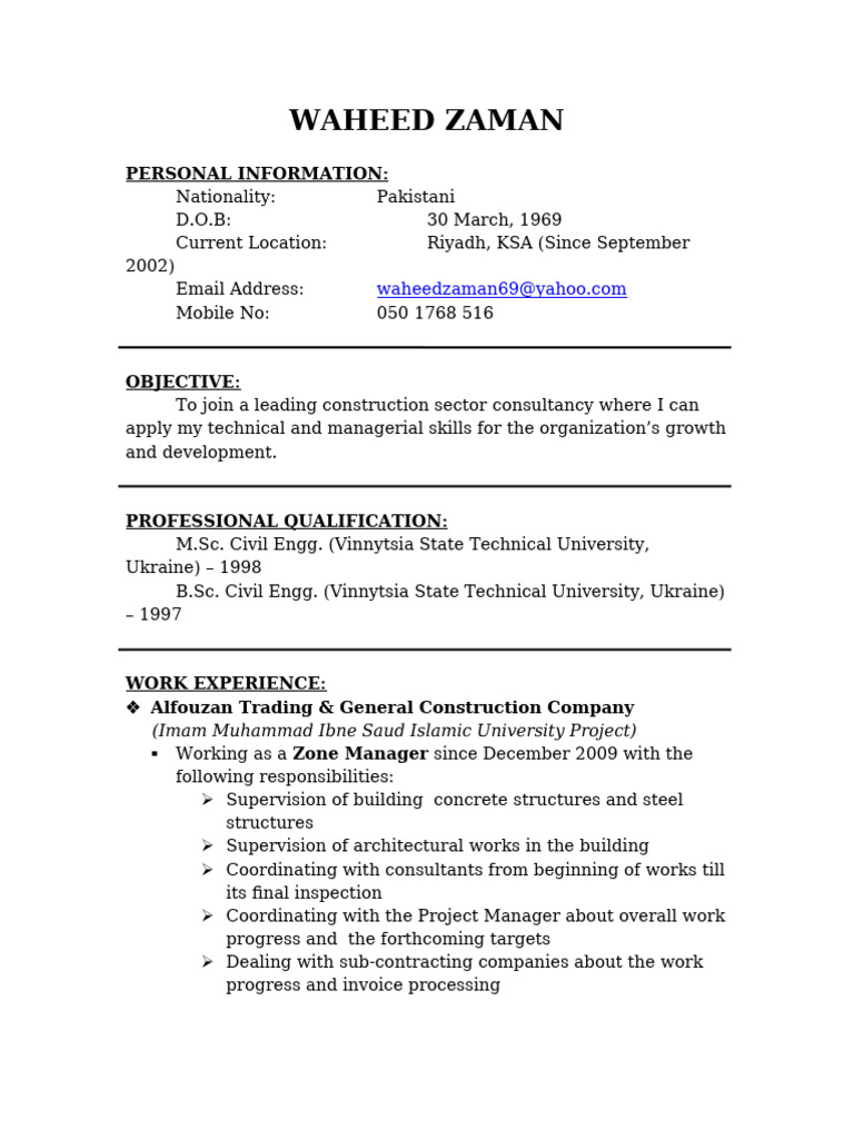 engr. waheed zaman CV (1) | PDF