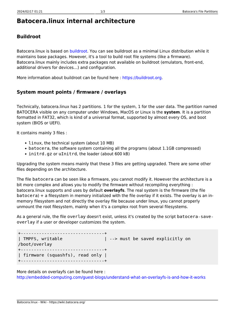Batocera S File Partitions | PDF | Booting | File System