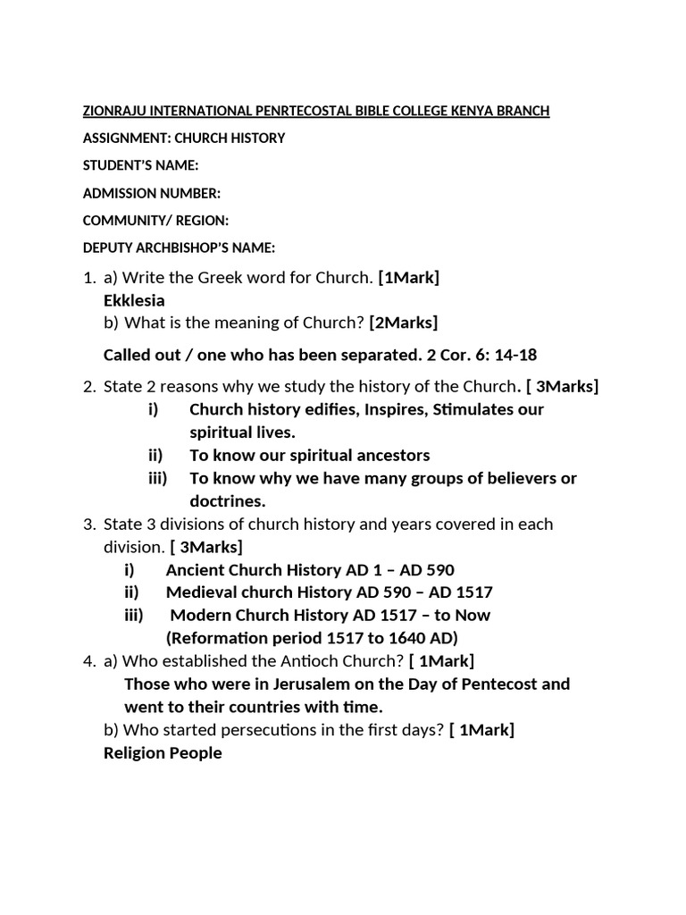Church History: Key Teachings & Events | PDF | Early Christianity ...