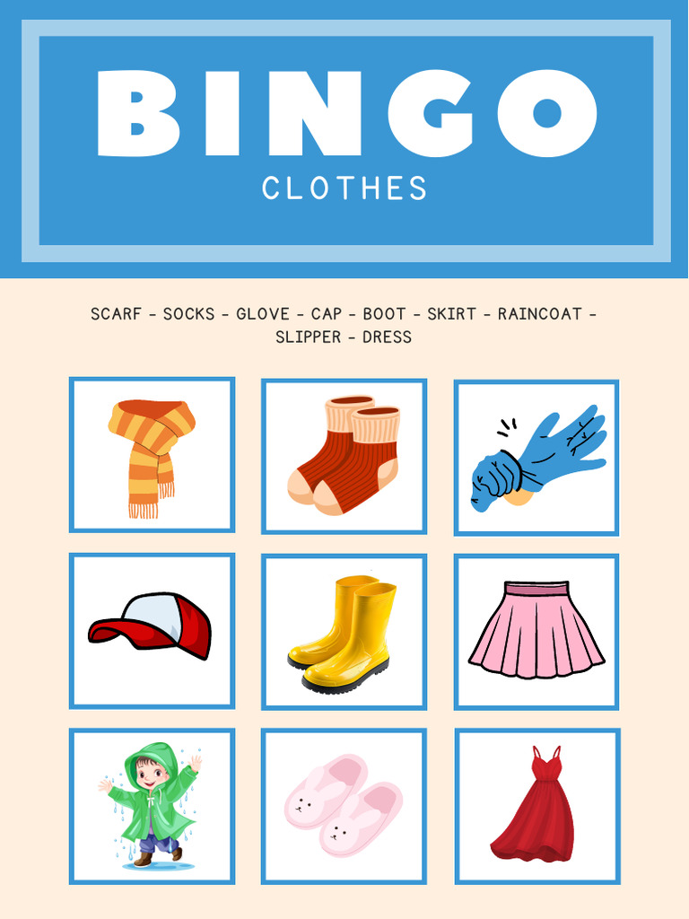 Bingo Clothes - Aula 2511 | PDF
