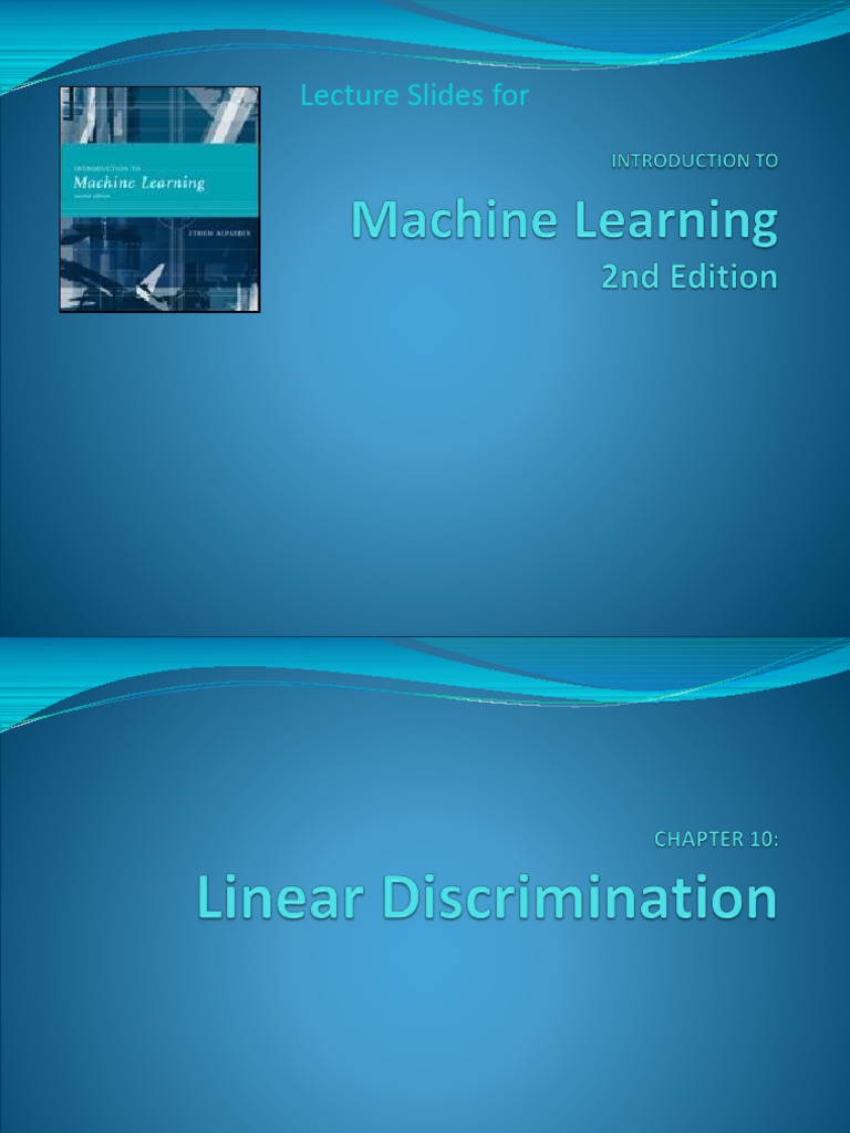 Unit 3 Linear Discrimination | PDF | Applied Mathematics | Mathematical ...