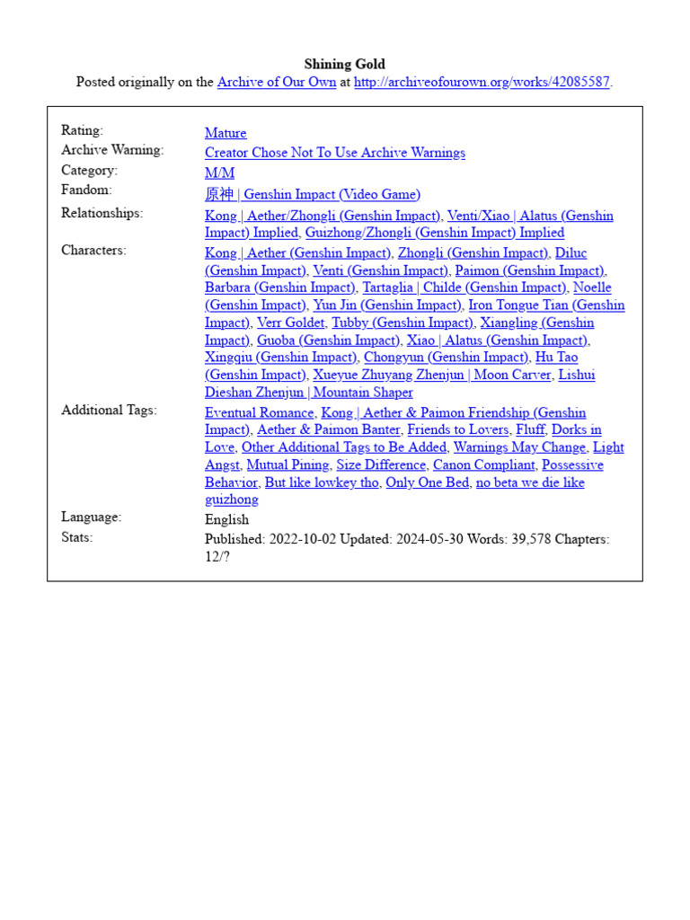 Shining Gold | PDF | General Fiction