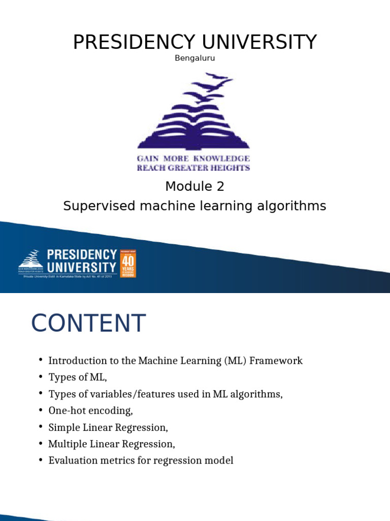 Module 2 -Aiml Part 1 | PDF | Machine Learning | Regression Analysis Module 2 -Aiml Part 1 | PDF | Machine Learning | Regression Analysis