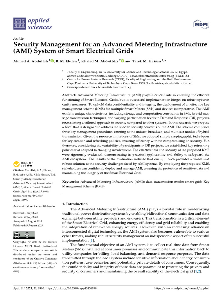 Security - Management - For - An - Advanced - Metering - Infra | PDF ...