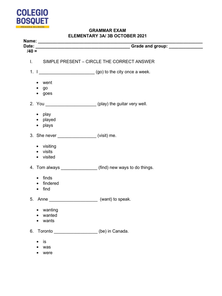 Grammar Exam | PDF | Semantic Units | Morphology