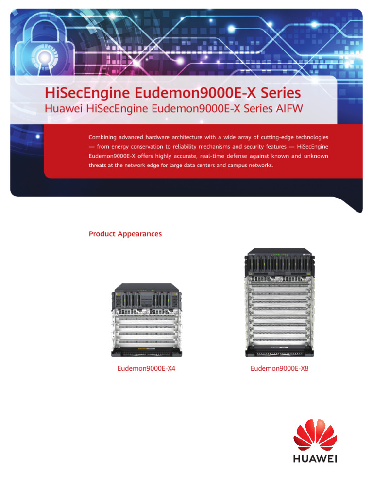 【V6R22C00】Huawei HiSecEngine Eudemon9000E-X Series AI Firewall Datasheet | PDF | Computer ...