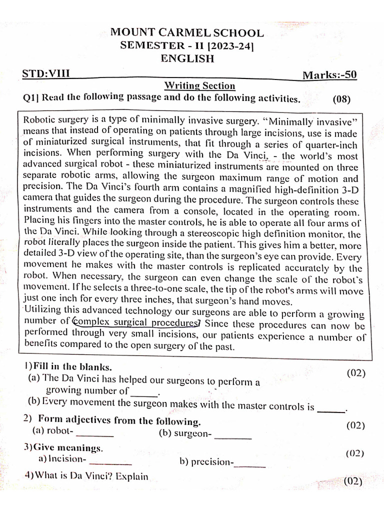 English Practice Paper | PDF