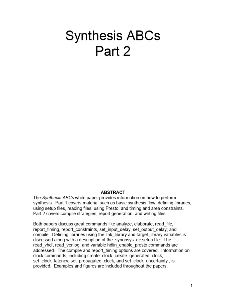 Syn ABC Part2 | PDF | Program Optimization | Computing