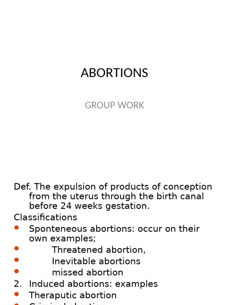 Understanding Abortion Types and Management | PDF | Miscarriage | Abortion