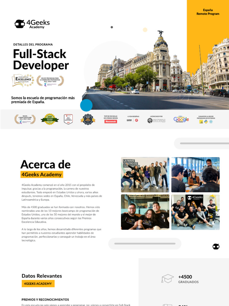 Syllabus Full Stack Espana | PDF | Programa de computadora | Programación