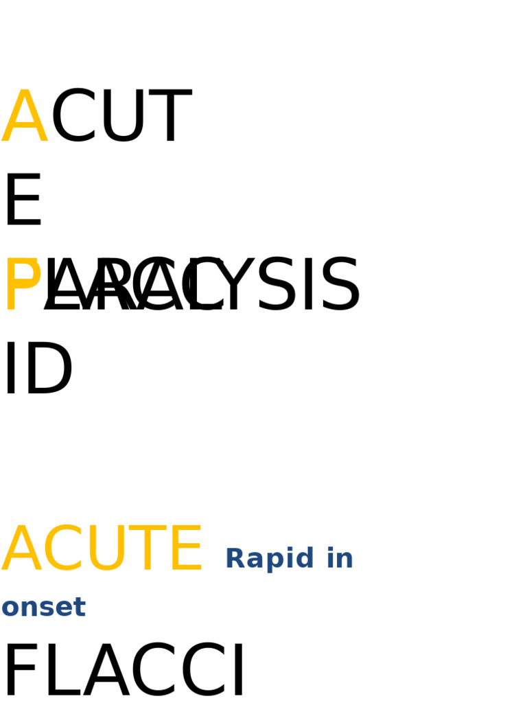 Understanding Acute Flaccid Paralysis | PDF | Diseases And Disorders ...