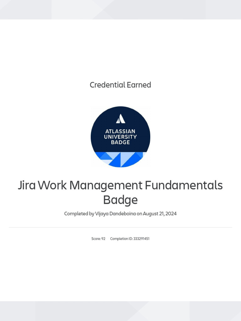Jira Work Management Fundamentals Assessment - Atlassian | PDF