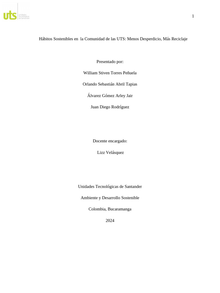 Trabajo Campañas Informativas UTS (1) 2 | PDF | Residuos | Reciclaje