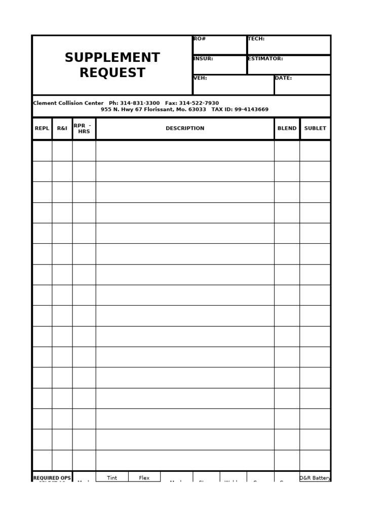 Supplement Request | PDF | Plastic Arts | Business Process