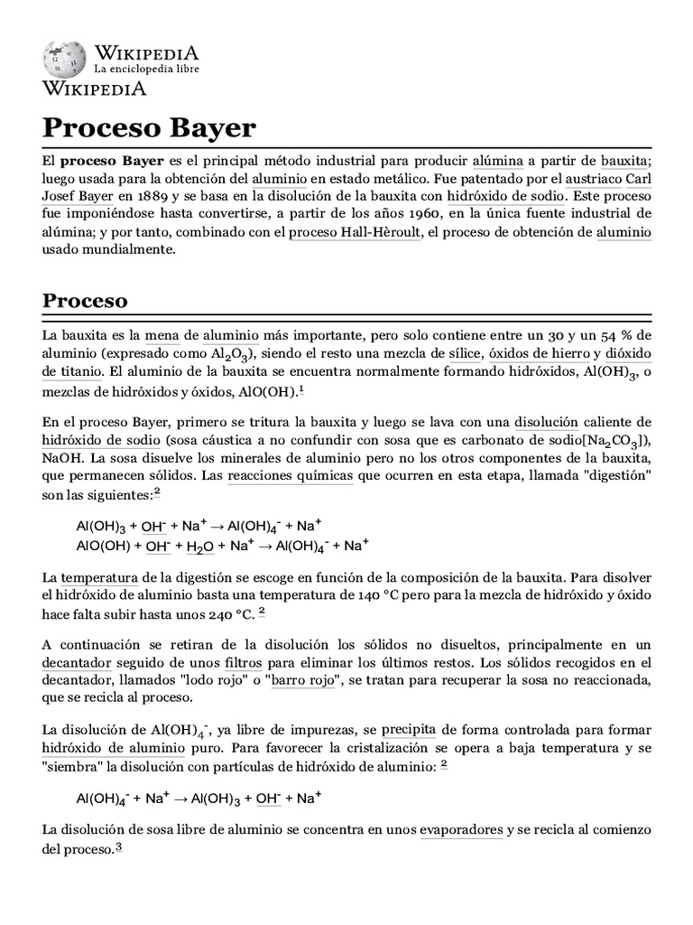 Proceso Bayer | PDF