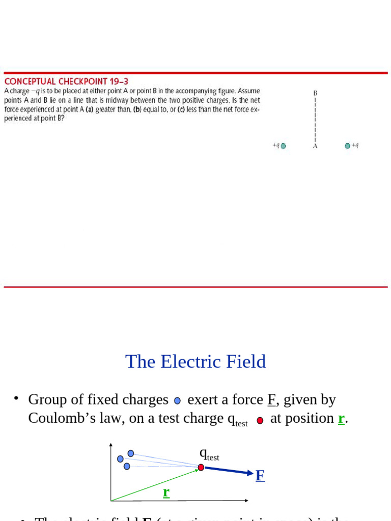 class2 | PDF | Electric Field | Force