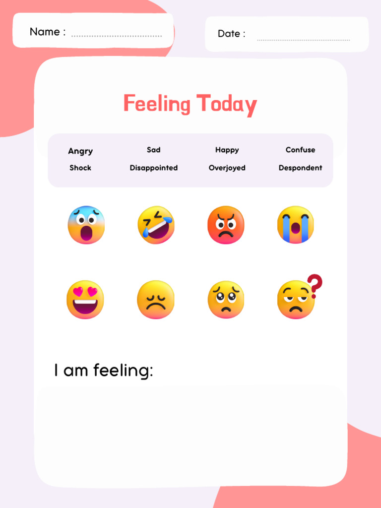 Exploring Emotion Worksheet | PDF