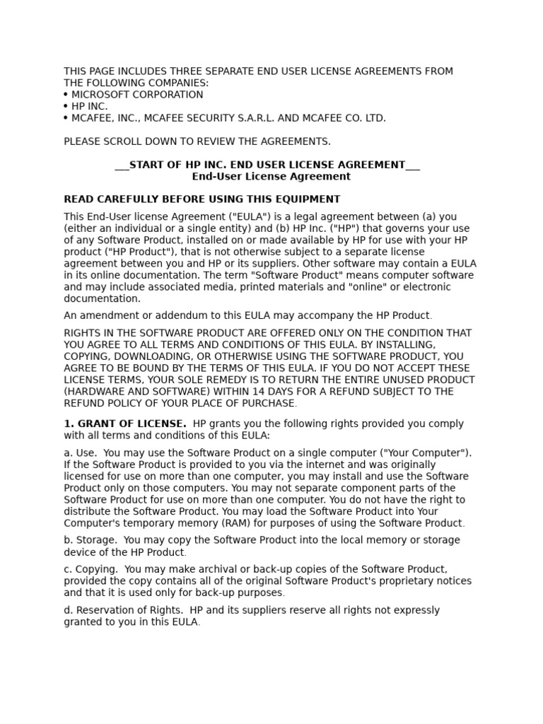 EULA | PDF | Arbitration | Credit Card