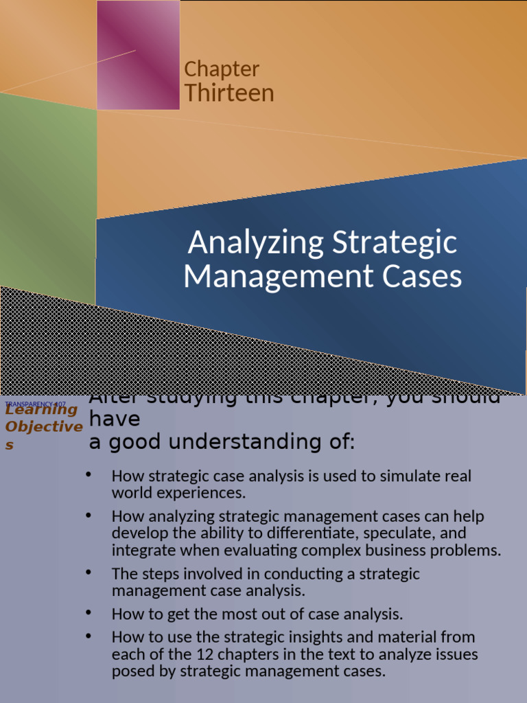 Strategic Management Case Analysis Guide | PDF | Strategic Management | Argument