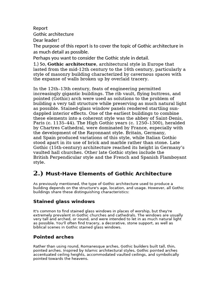 Report. Terekhova A-22 | PDF | Gothic Architecture | Architectural Design