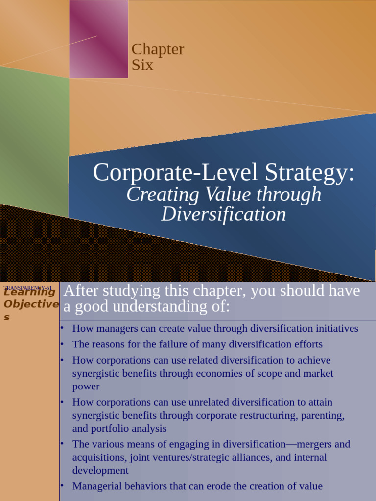 Chap 006 | PDF | Mergers And Acquisitions | Strategic Management