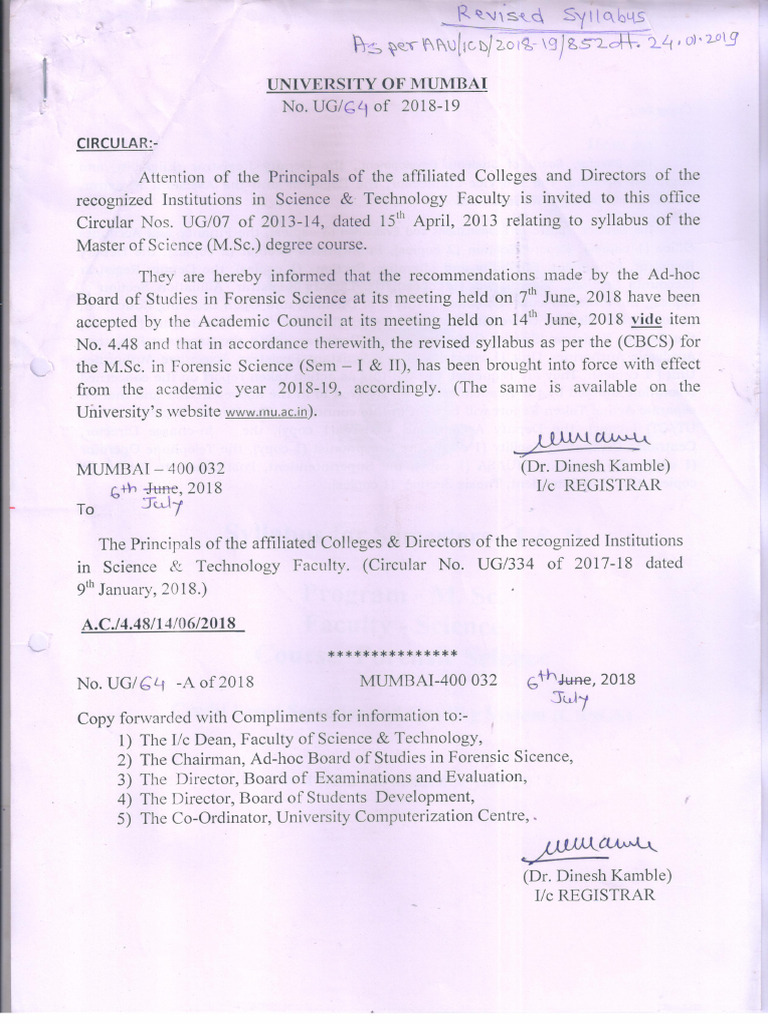 M.Sc. Forensic Science Syllabus Overview | PDF | Statistical Hypothesis ...