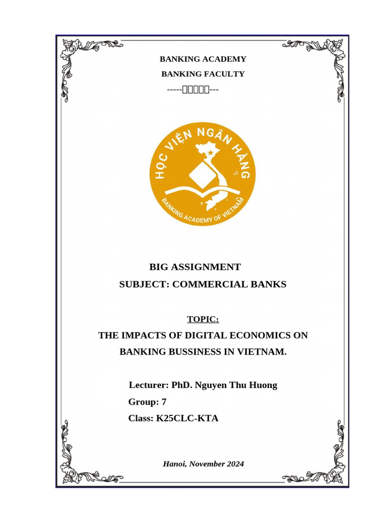 Commercial Bank - Digital Economic | PDF | Security | Computer Security