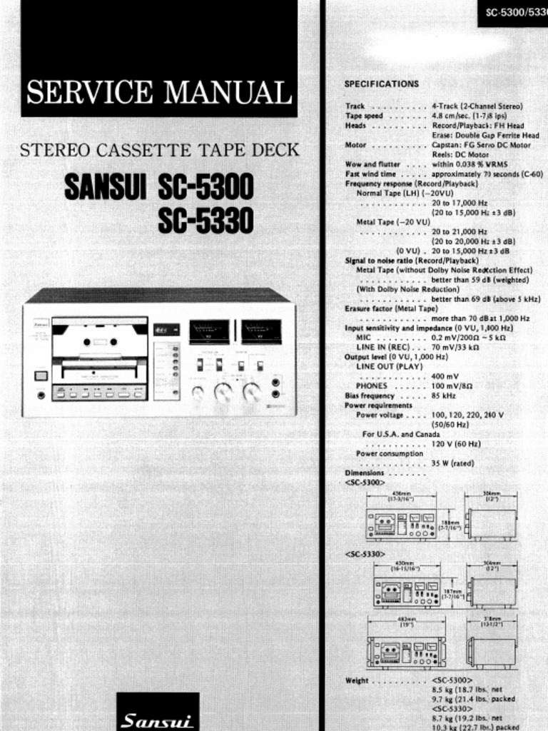 Sansui sc-5300 sc-5330 SM | PDF