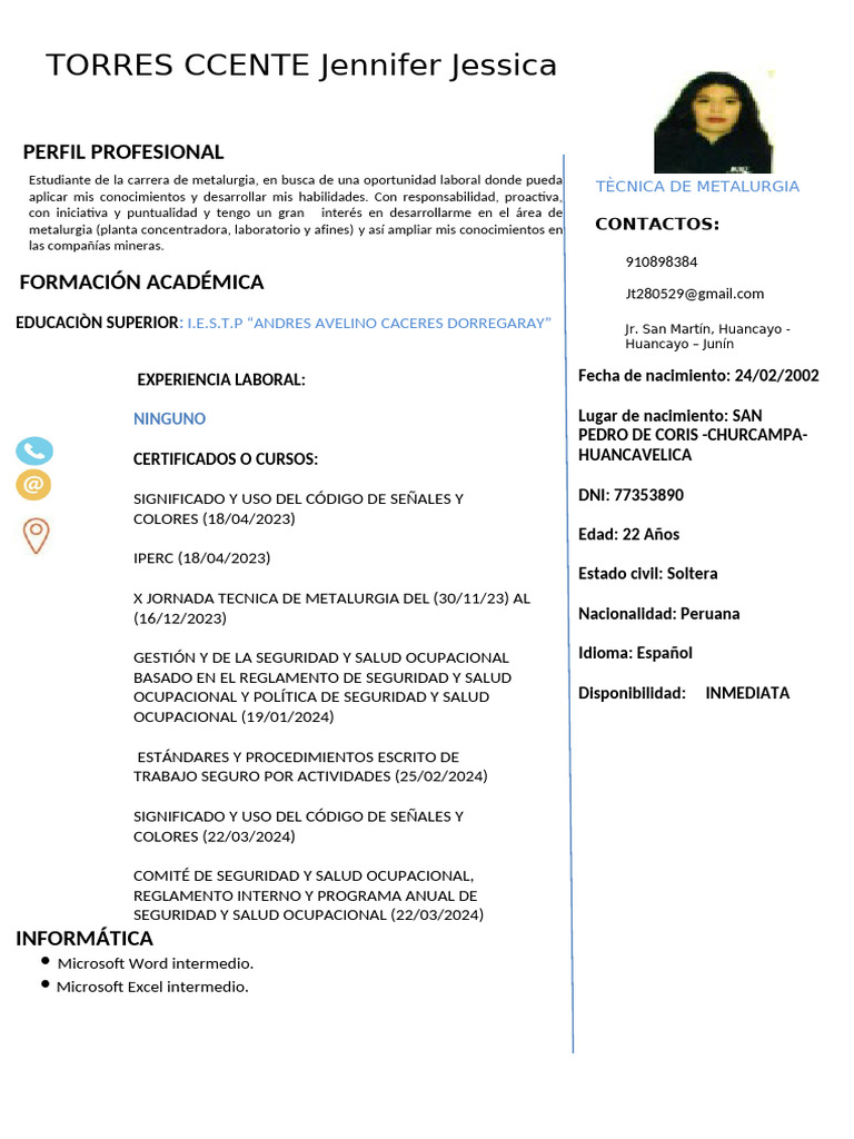 CV Jennifer Torres | PDF