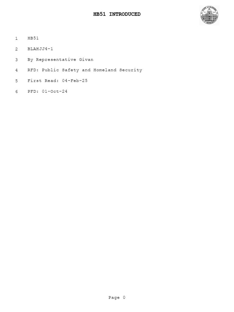 HB51 Int | PDF | Law