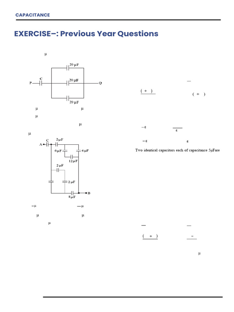 Class - 12 Vedantu Physics Chp-2 Previouse Year Questions With Solutions | PDF | Capacitance ...