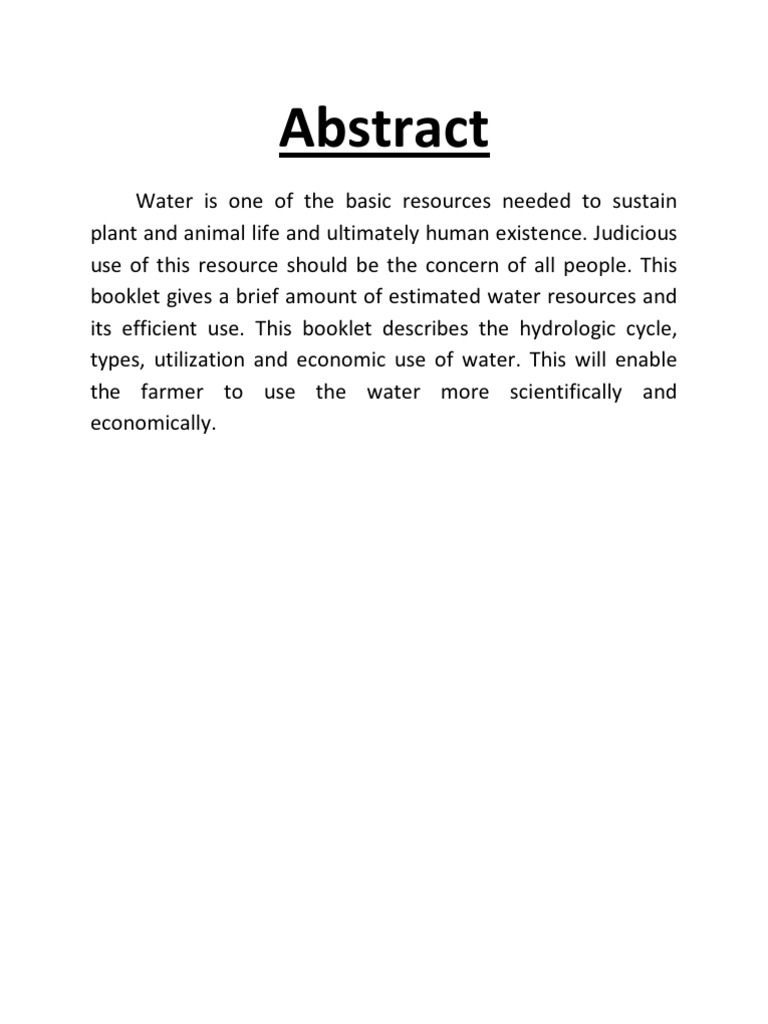 Project Report on Water Resources | Water Resources | Irrigation