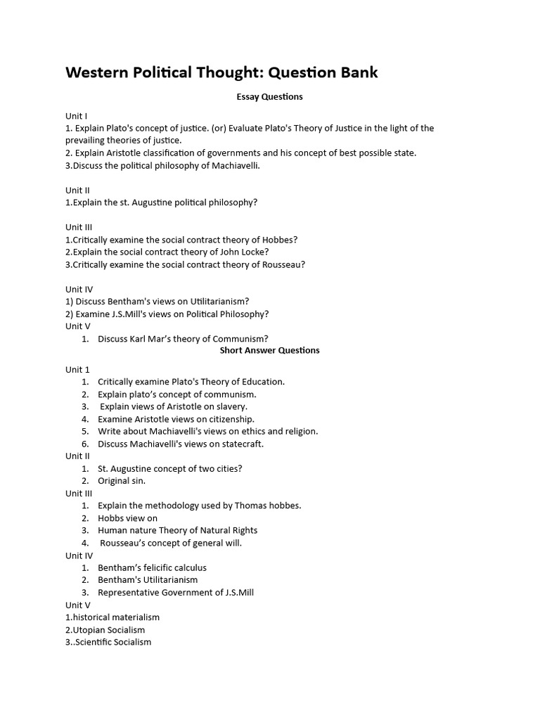 Indian Political Thought Paper 8 | PDF | Political Philosophy | Social ...