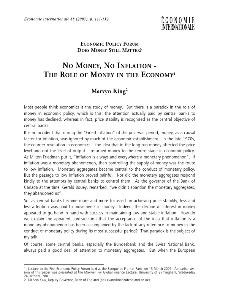 Long-Run Effects of Money Growth on Inflation | PDF | Inflation ...