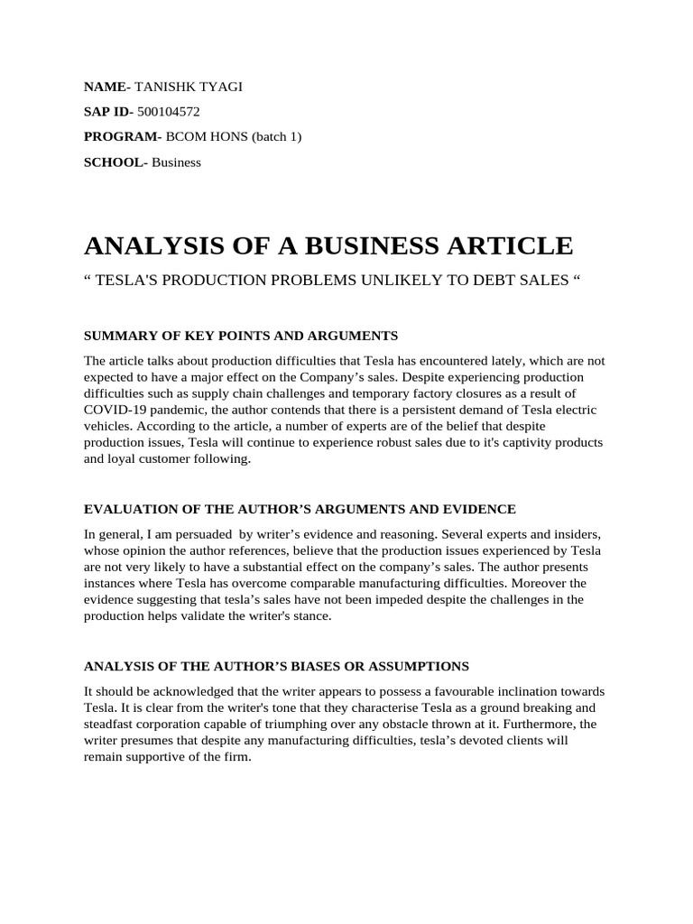 Critical Writing (Final Assignment) | PDF | Argument | Evidence