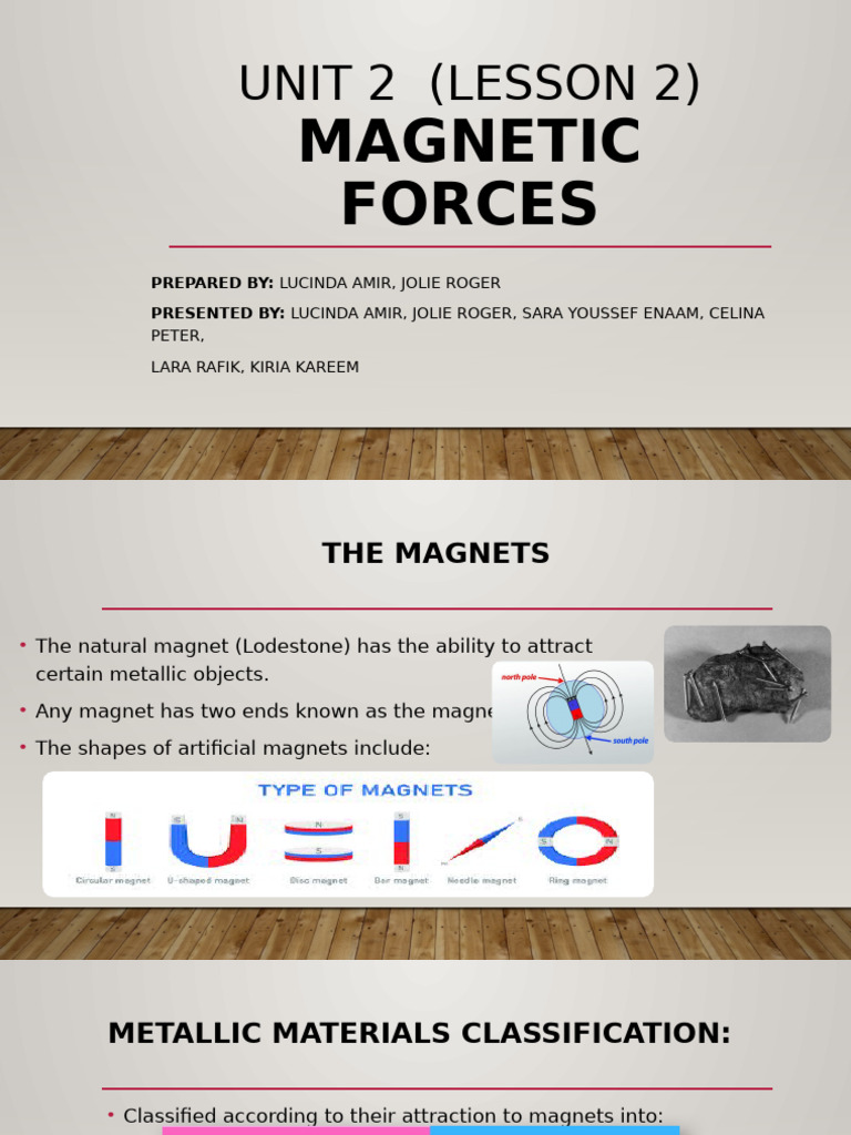 Final Unit 2 (Lesson 2)-1 | PDF | Magnet | Magnetism
