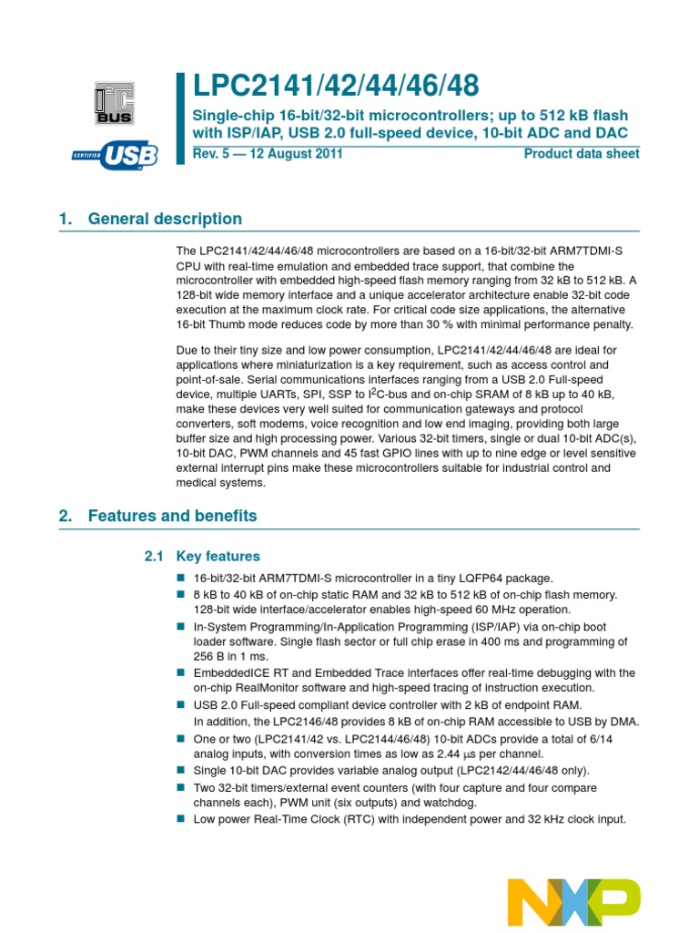 LPC2141 42 44 46 48 | PDF