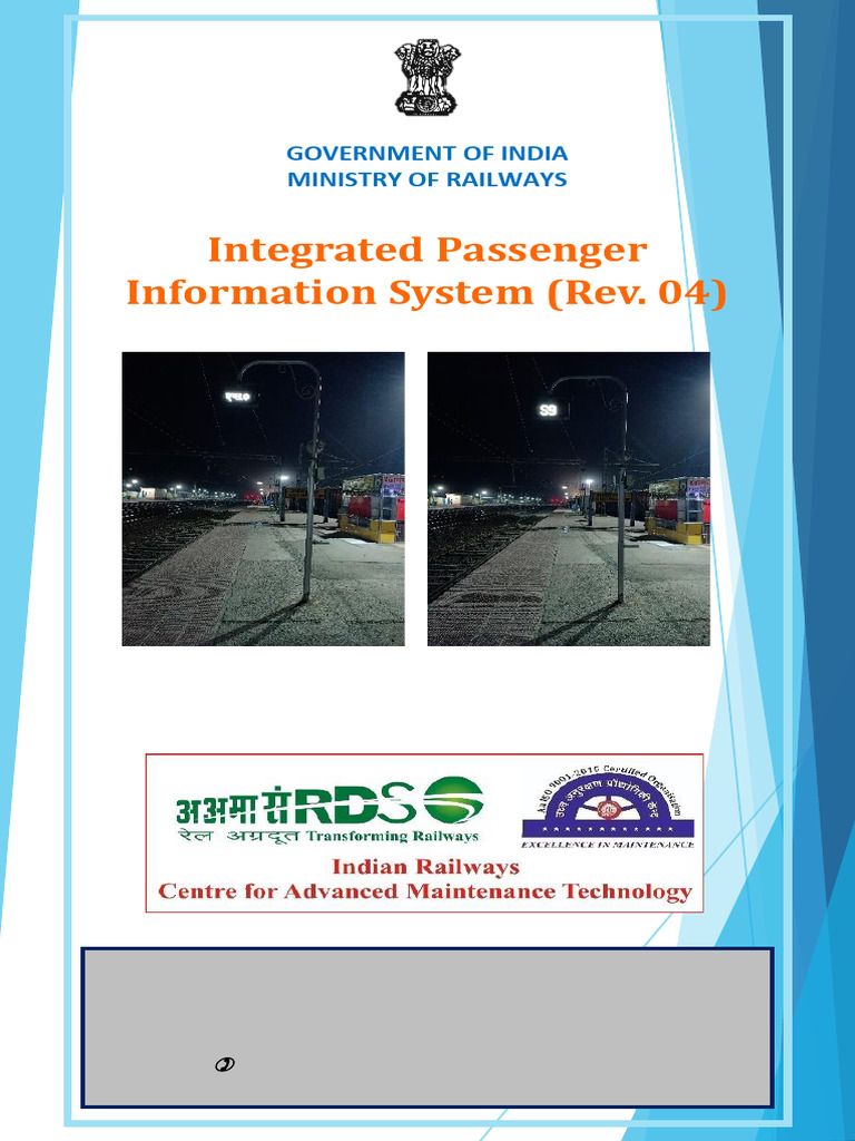 Pamphlet On Integrated Passenger Information System | PDF | Input ...
