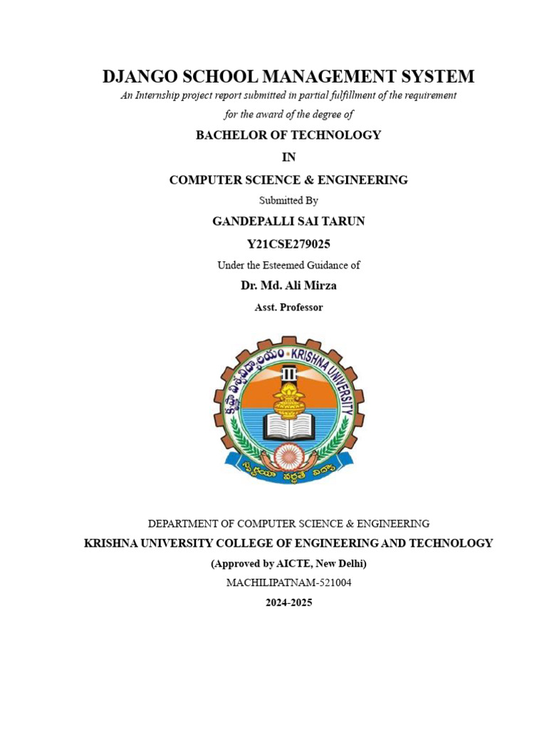 Django School Management Report and Documentation (1) - 1 | PDF ...