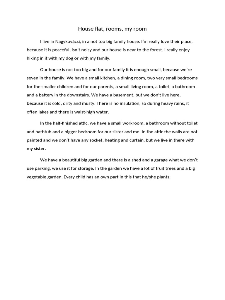 House, Flat, My Room | PDF