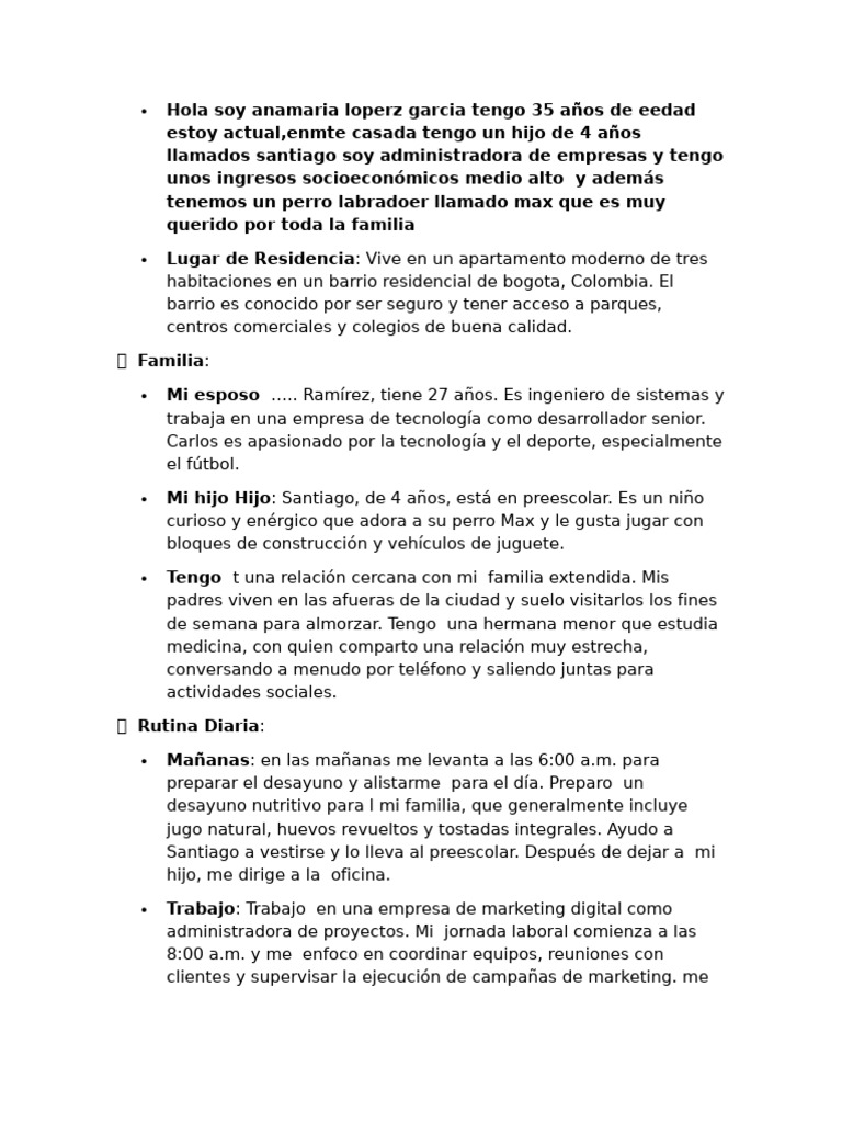 Guion Anamria | PDF | Moda | Almuerzo