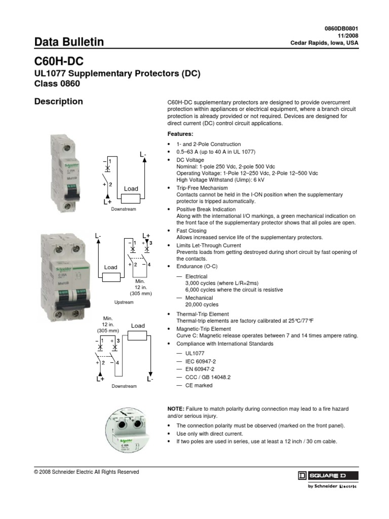 C60H-DC | Direct Current | Electrical Components