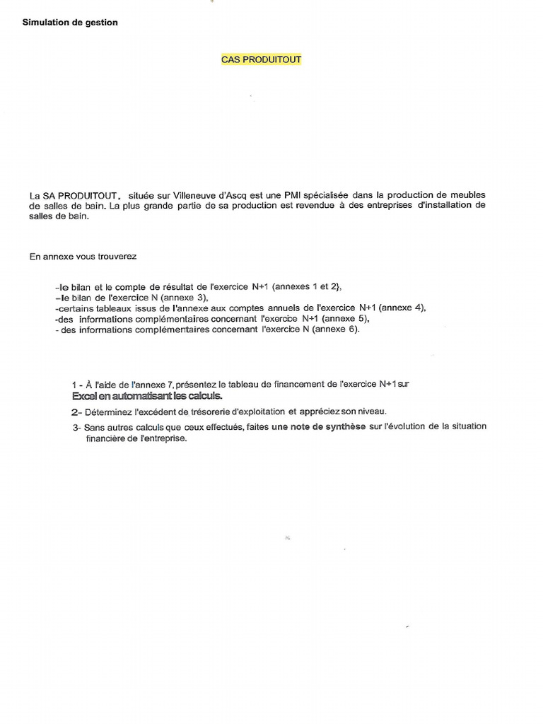 CAS PRODUITOUT Chaymae | PDF