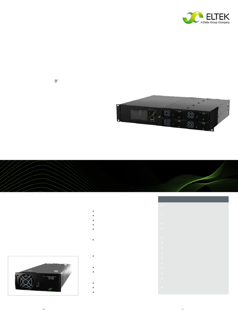 ELTEK Rectiverter 2U 6kVA (110VDC) | PDF | Alternating Current | Power ...