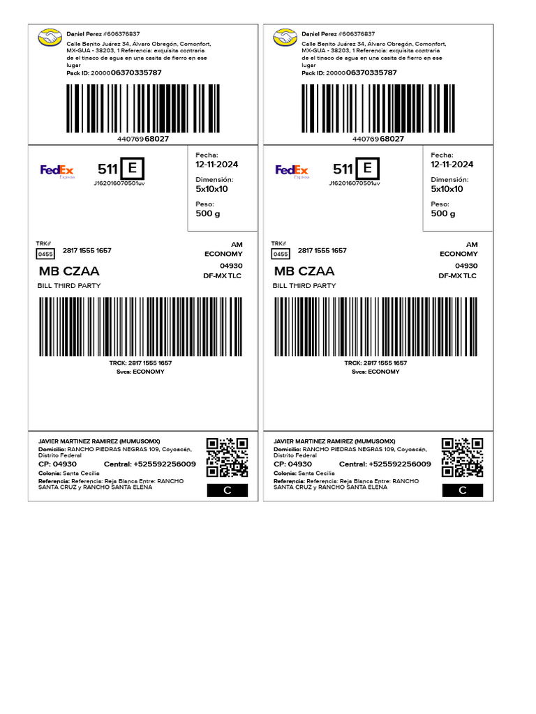 Shipment Labels 241114193027 | PDF