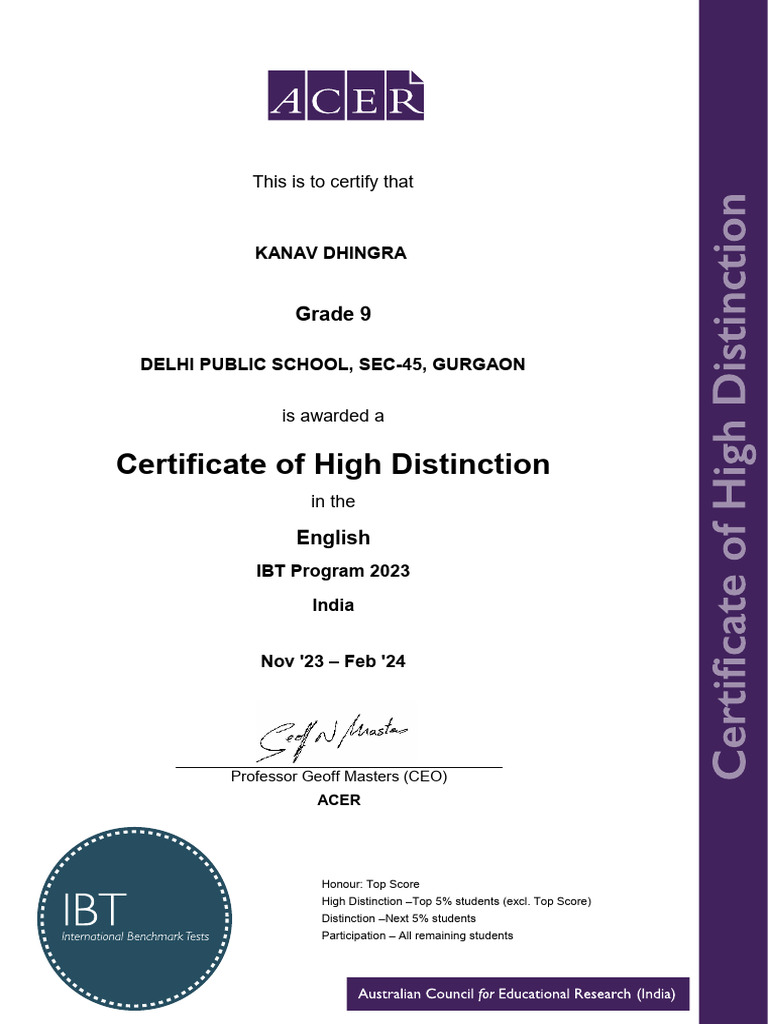 Sample Certificate | PDF