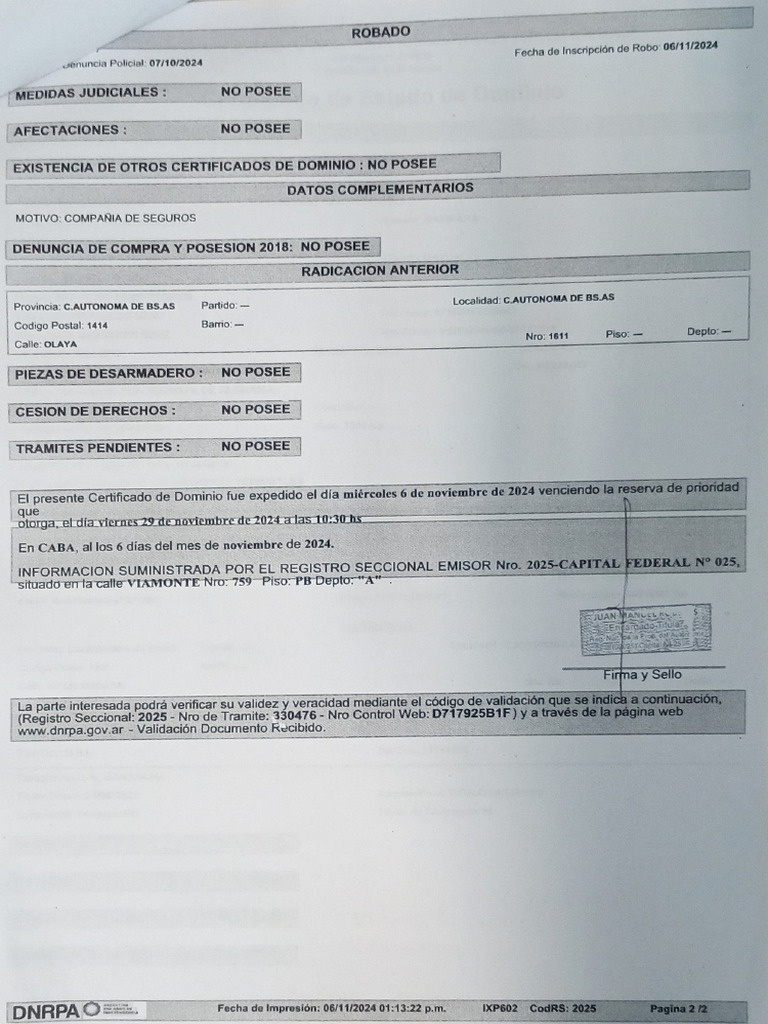 Certificado de Dominio Ve | PDF