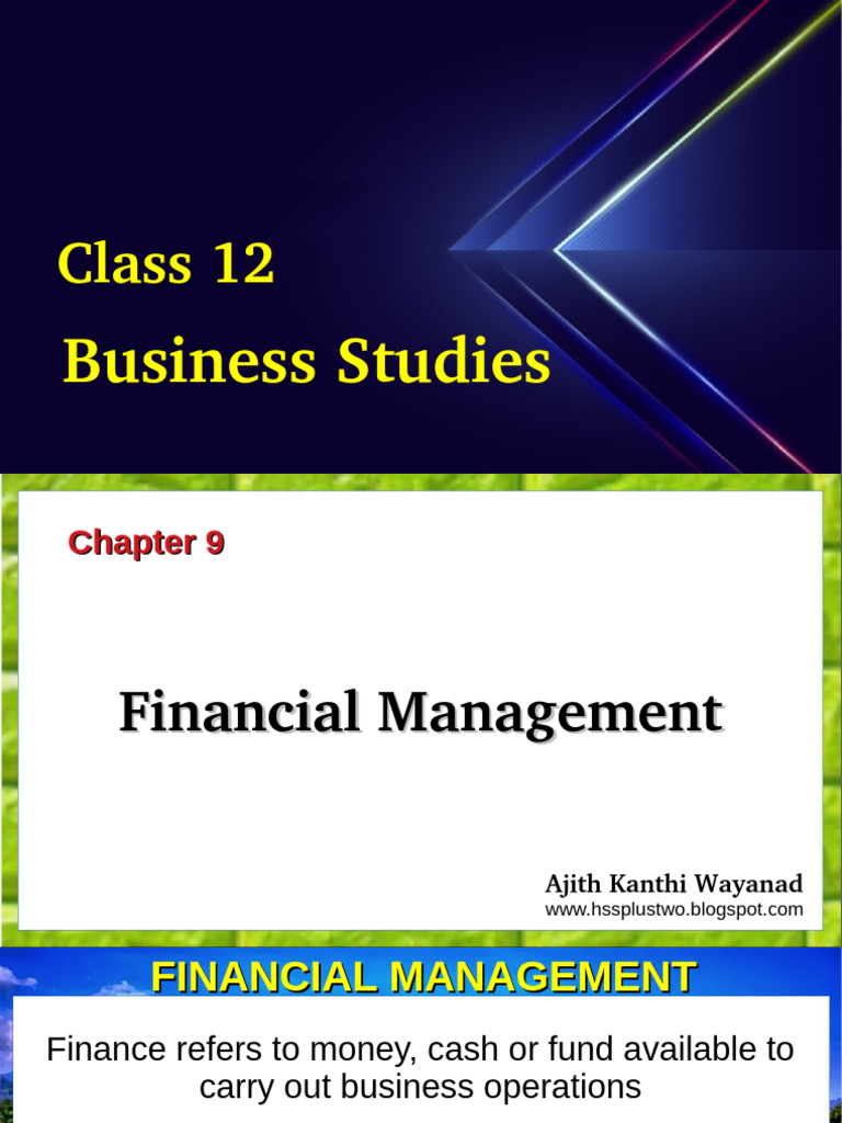 CHAPTER 9 Financial Mgt. - 1.9 | PDF | Dividend | Capital Structure