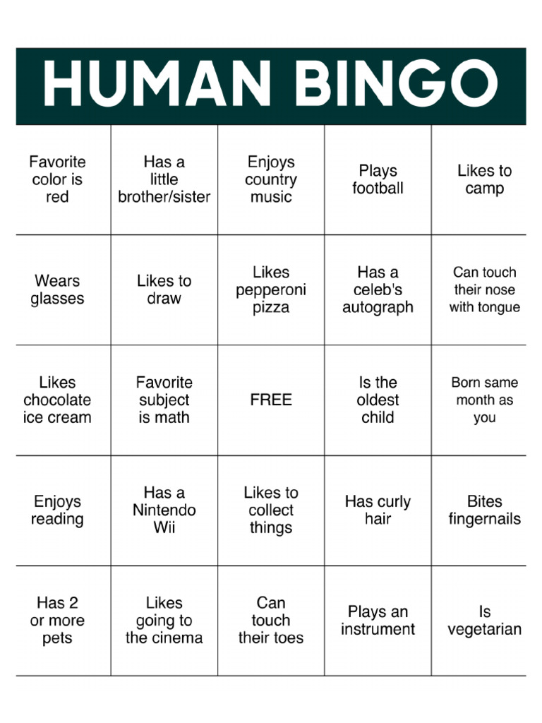 Human Bingo | PDF